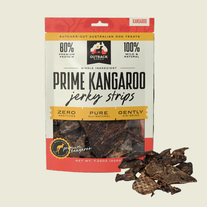 Outback Bones Prime Kangaroo Jerky Strips – Dukes Delites